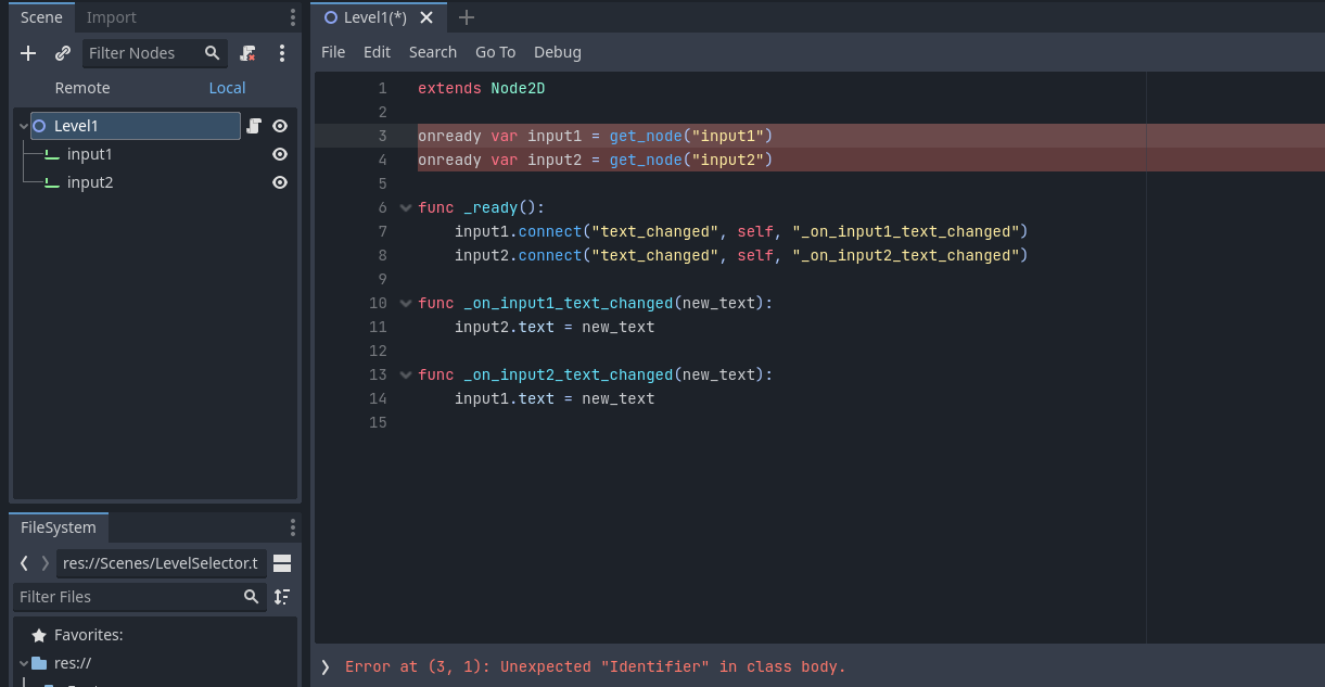 Linking 2 Input Fields together - Godot Forums